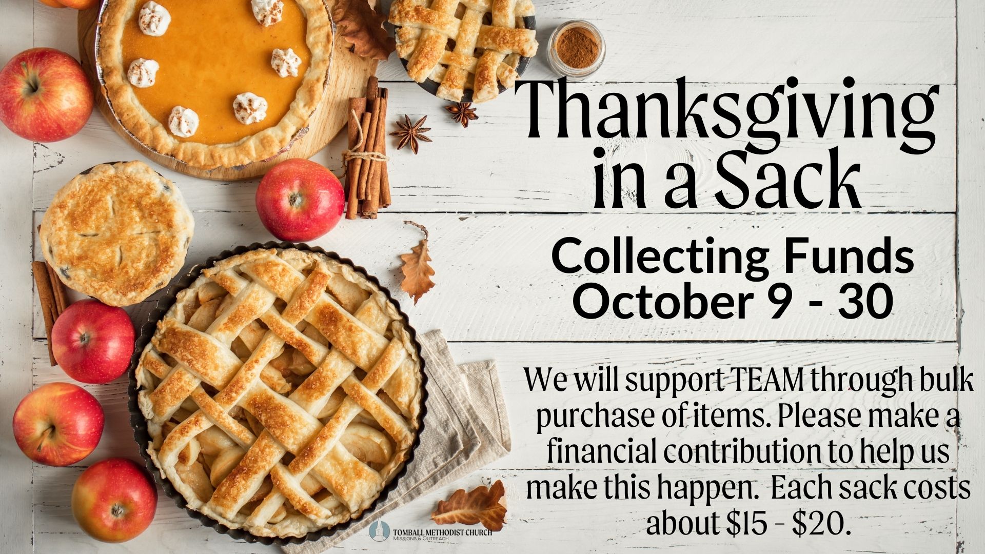 Thanksgiving in a Sack 2021 – Tomball Methodist Church