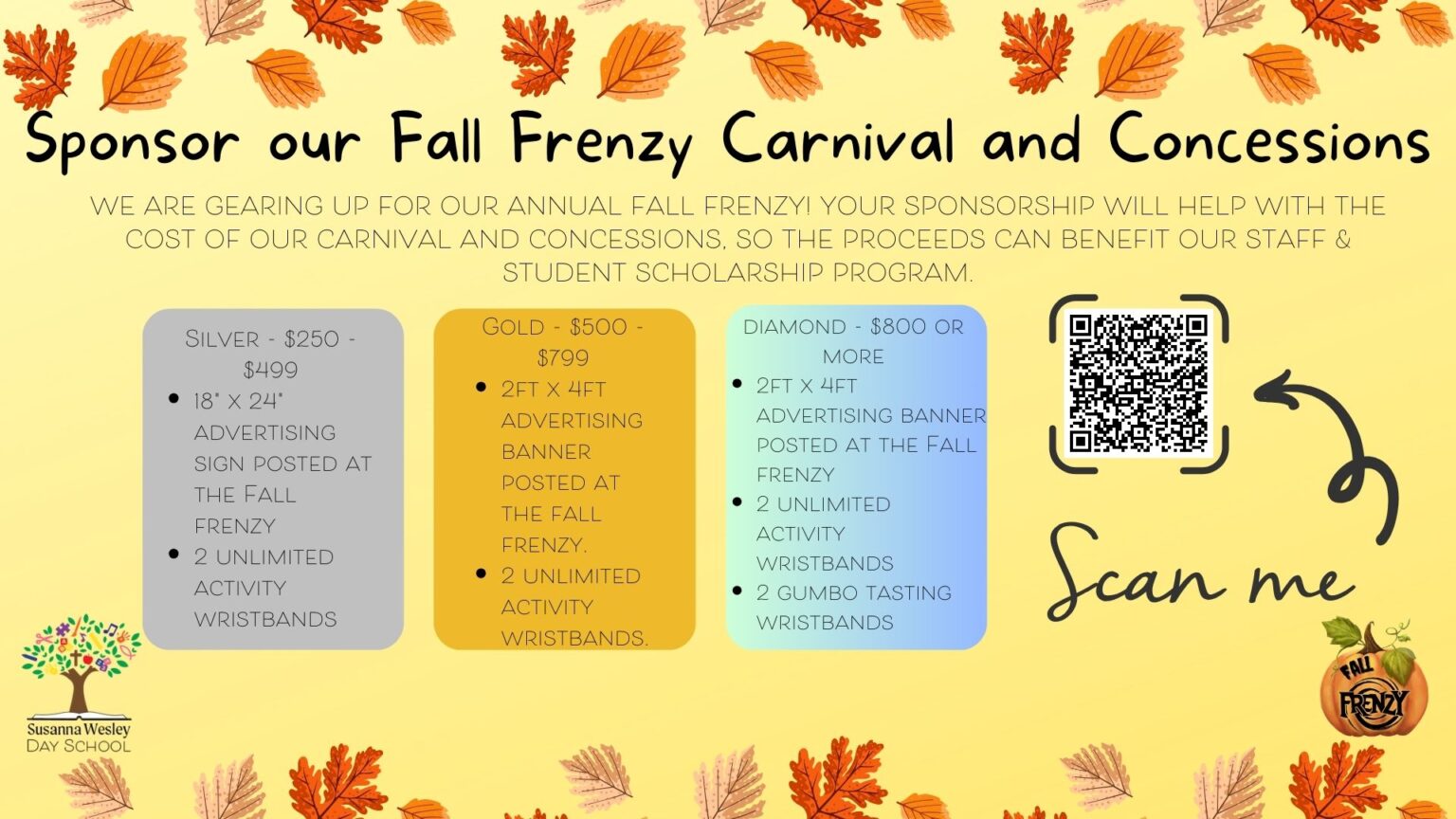 Fall Frenzy SWDS Sponsorship 2023 – Tomball Methodist Church