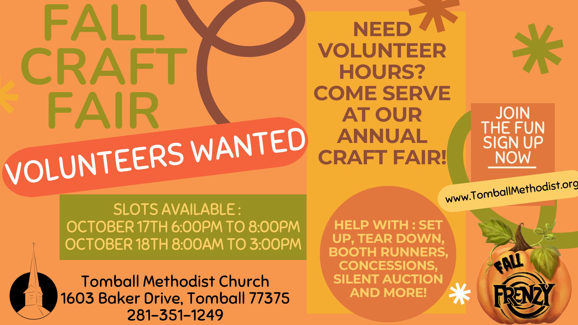 Fall Frenzy – Tomball Methodist Church
